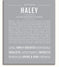 Haley Personalized Name Meaning Art Prints – Name Stories