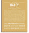 Haley | Name Art Print – Name Stories