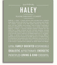 Haley | Name Art Print – Name Stories