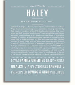 Haley | Name Art Print – Name Stories