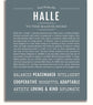 Halle | Name Art Print – Name Stories