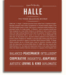 Halle Personalized Name Meaning Art Prints – Name Stories