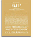 Halle Personalized Name Meaning Art Prints – Name Stories
