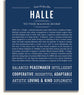 Halle Personalized Name Meaning Art Prints – Name Stories