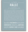 Halle | Name Art Print – Name Stories