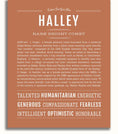 Halley | Name Art Print – Name Stories