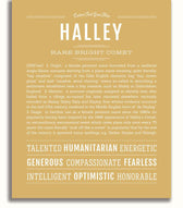 Halley | Name Art Print – Name Stories