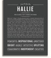 Hallie | Name Art Print – Name Stories