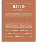 Hallie | Name Art Print – Name Stories