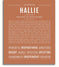 Hallie | Name Art Print – Name Stories