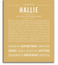 Hallie | Name Art Print – Name Stories