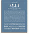 Hallie Personalized Name Meaning Art Prints – Name Stories