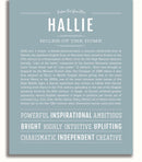 Hallie | Name Art Print – Name Stories