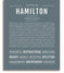 Hamilton Personalized Name Meaning Art Prints – Name Stories