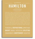 Hamilton | Name Art Print – Name Stories