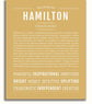 Hamilton Personalized Name Meaning Art Prints – Name Stories
