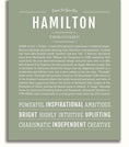 Hamilton | Name Art Print – Name Stories