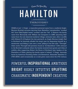 Hamilton | Name Art Print – Name Stories