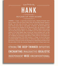 Hank | Name Art Print – Name Stories