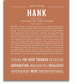 Hank Personalized Name Meaning Art Prints – Name Stories