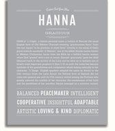 Hanna | Name Art Print – Name Stories