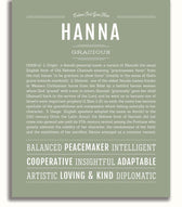 Hanna | Name Art Print – Name Stories