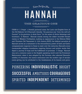 Hannah Personalized Name Meaning Art Prints – Name Stories