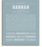 Hannah Personalized Name Meaning Art Prints – Name Stories