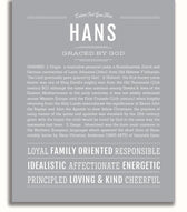 Hans | Name Art Print – Name Stories