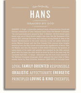 Hans | Name Art Print – Name Stories