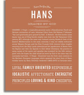 Hans | Name Art Print – Name Stories
