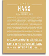 Hans | Name Art Print – Name Stories