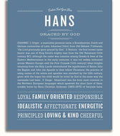 Hans | Name Art Print – Name Stories