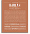 Harlan | Name Art Print – Name Stories