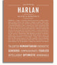 Harlan | Name Art Print – Name Stories