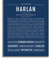 Harlan | Name Art Print – Name Stories