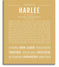 Harlee | Name Art Print – Name Stories