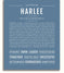 Harlee Personalized Name Meaning Art Prints – Name Stories