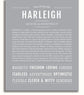 Harleigh | Name Art Print – Name Stories