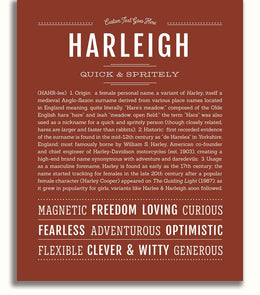 Harleigh | Name Art Print – Name Stories