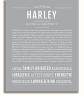 Harley (male) | Name Art Print – Name Stories