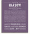 Harlow Personalized Name Meaning Art Prints – Name Stories