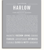 Harlow | Name Art Print – Name Stories