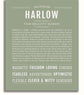 Harlow | Name Art Print – Name Stories