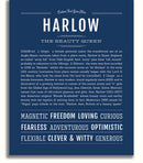 Harlow | Name Art Print – Name Stories