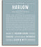 Harlow Personalized Name Meaning Art Prints – Name Stories