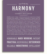 Harmony | Name Art Print – Name Stories
