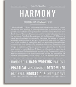 Harmony | Name Art Print – Name Stories