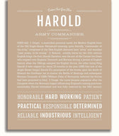 Harold | Name Art Print – Name Stories