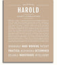 Harold | Name Art Print – Name Stories